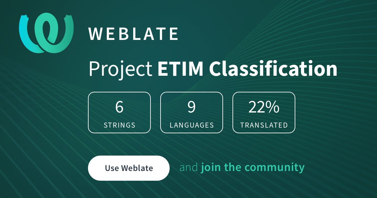 ETIM Classification @ Weblate